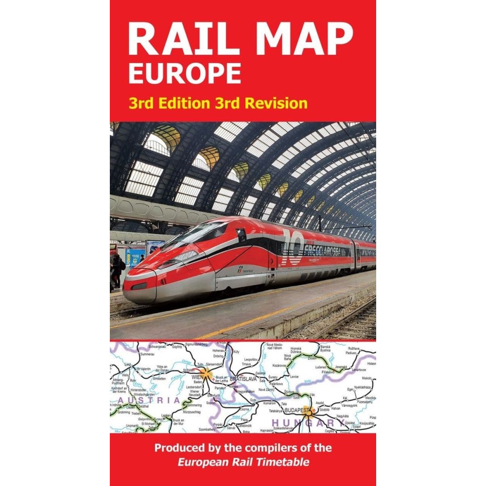 Köp Järnvägskarta Europa European Rail 3rd edition med snabb leverans - Kartbutiken.se
